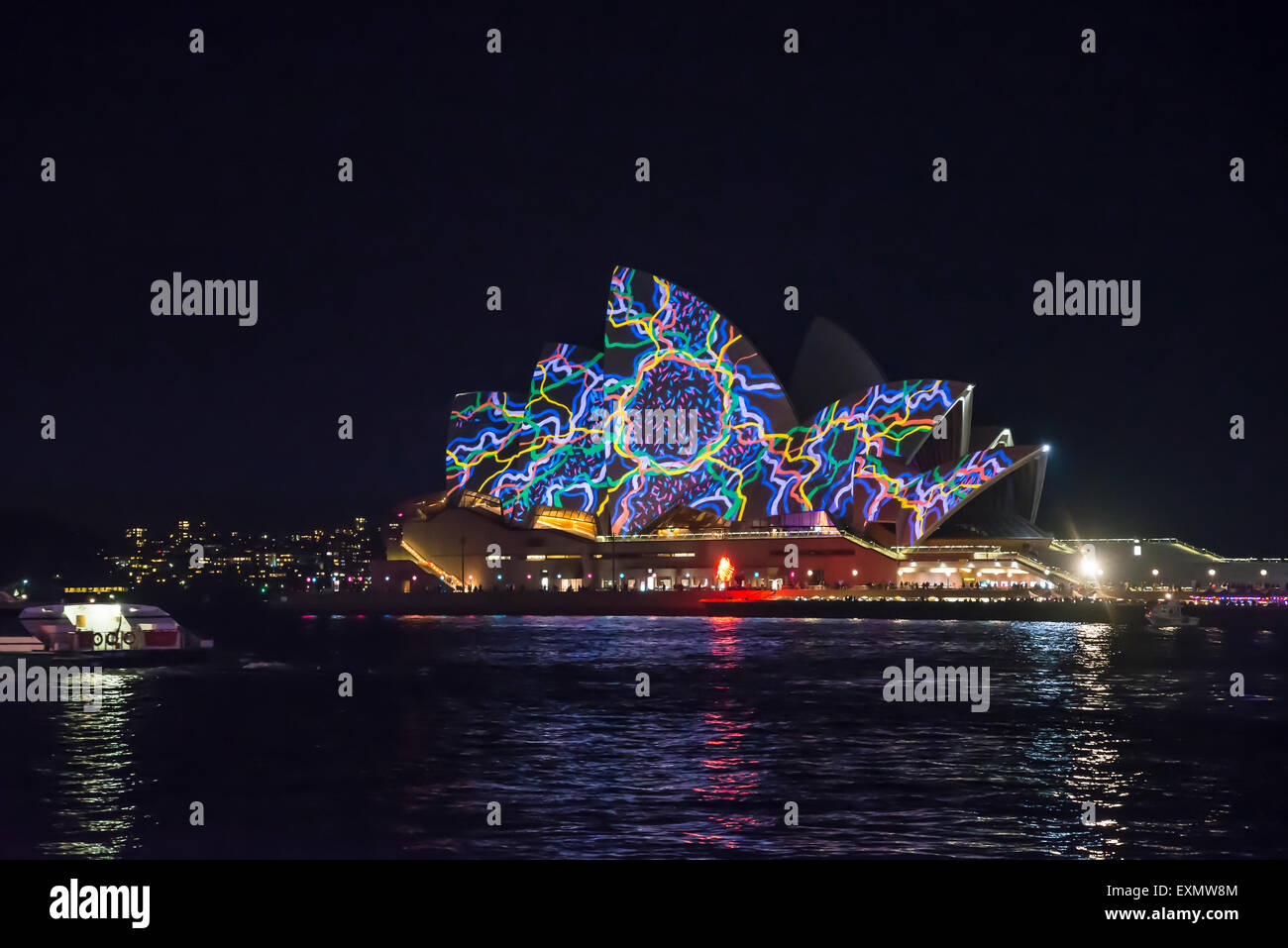 Vivid Festival, Light Installation, Sydney Opera House, Australia Stock ...