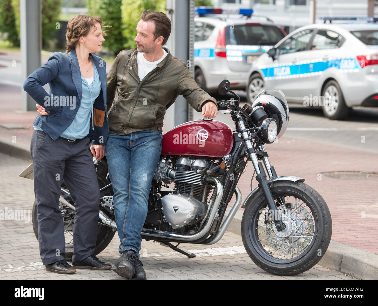 Swiecko, Poland . 15th July, 2015. The actress Maria Simon as detective ...