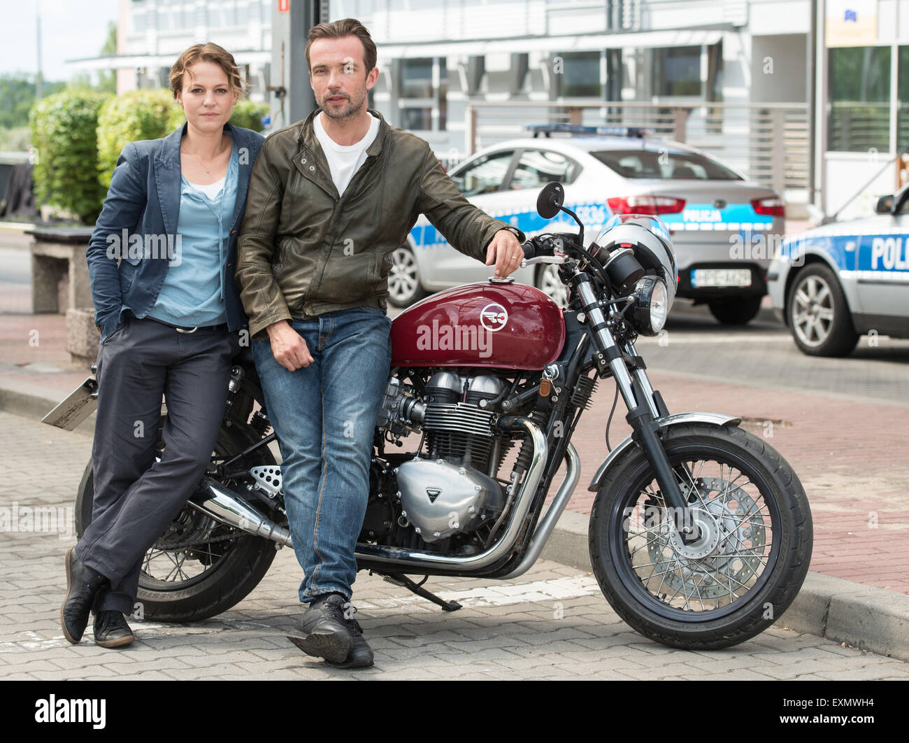 Swiecko, Poland . 15th July, 2015. The actress Maria Simon as detective ...