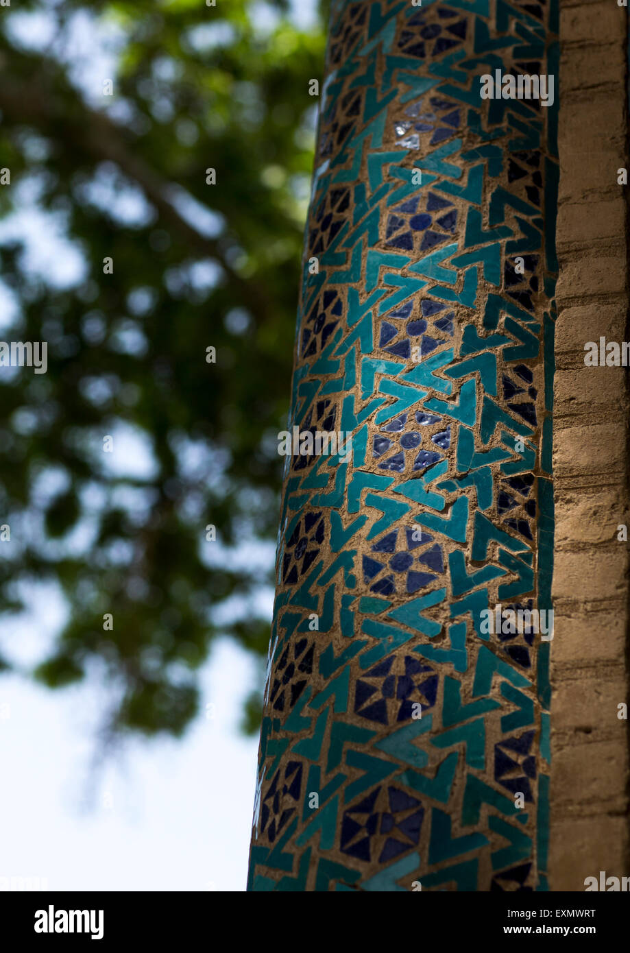 Tiles Decoration Jameh Mosque, Isfahan Province, Natanz, Iran Stock ...