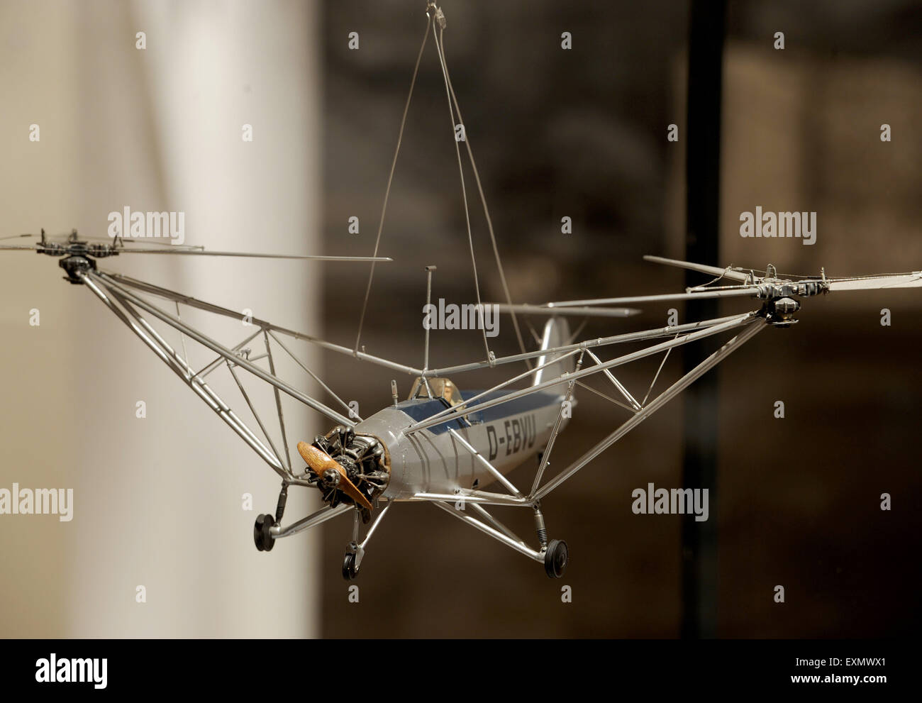 Bremen, Germany. 15th July, 2015. A model of the helicopter 'FW61' from ...