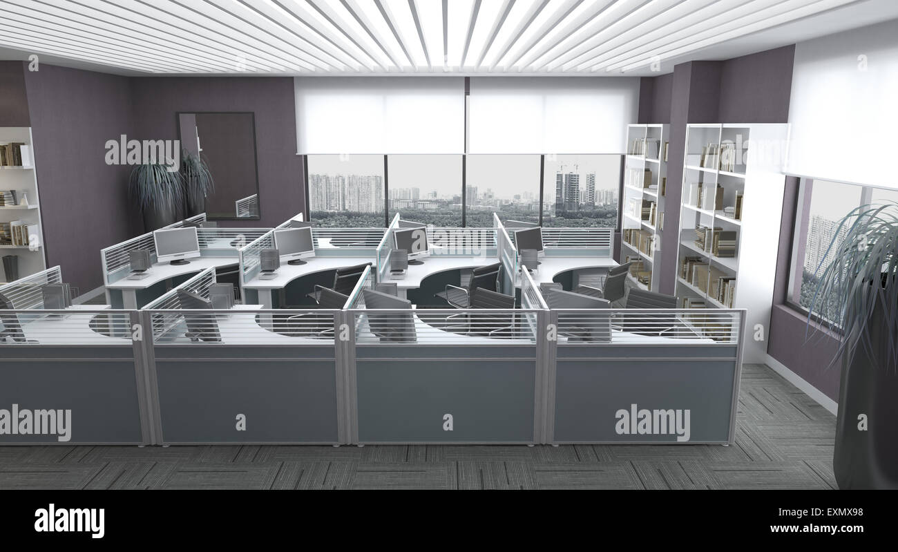 Photorealistic 3d render of a office Stock Photo - Alamy