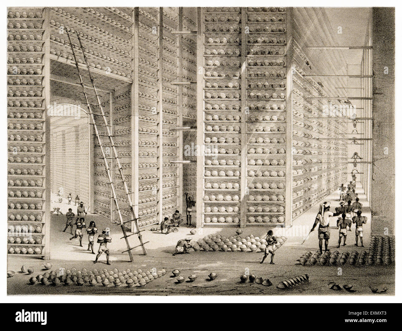 "The Stacking Room" , opium balls or cakes at the British East India ...