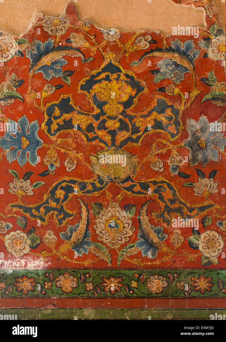 Colorful Mural Painting In Hasht Behesht Palace , Isfahan Province ...