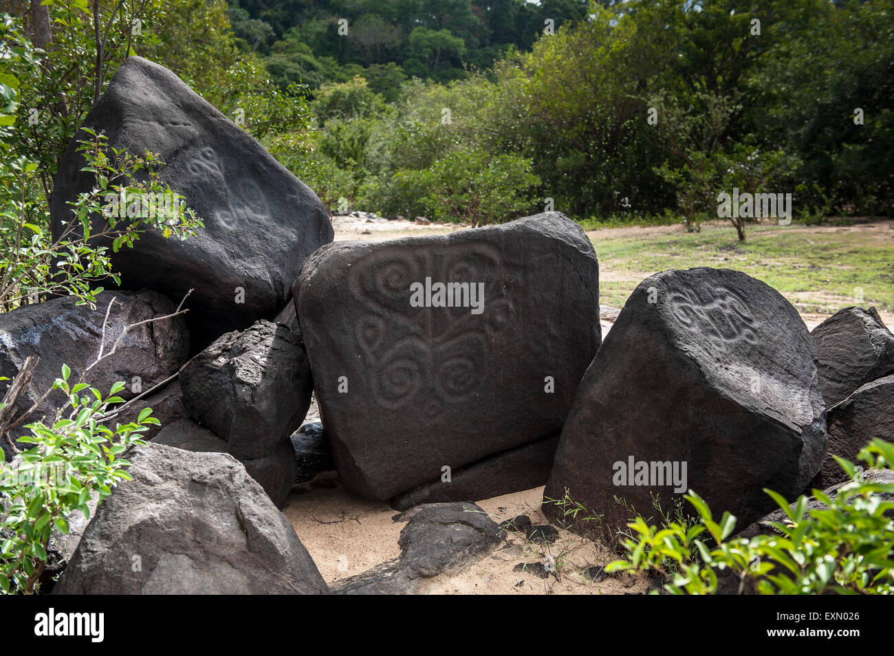 Xingu River, Para State, Brazil. The Volta Grande; Jericoá waterfall ...