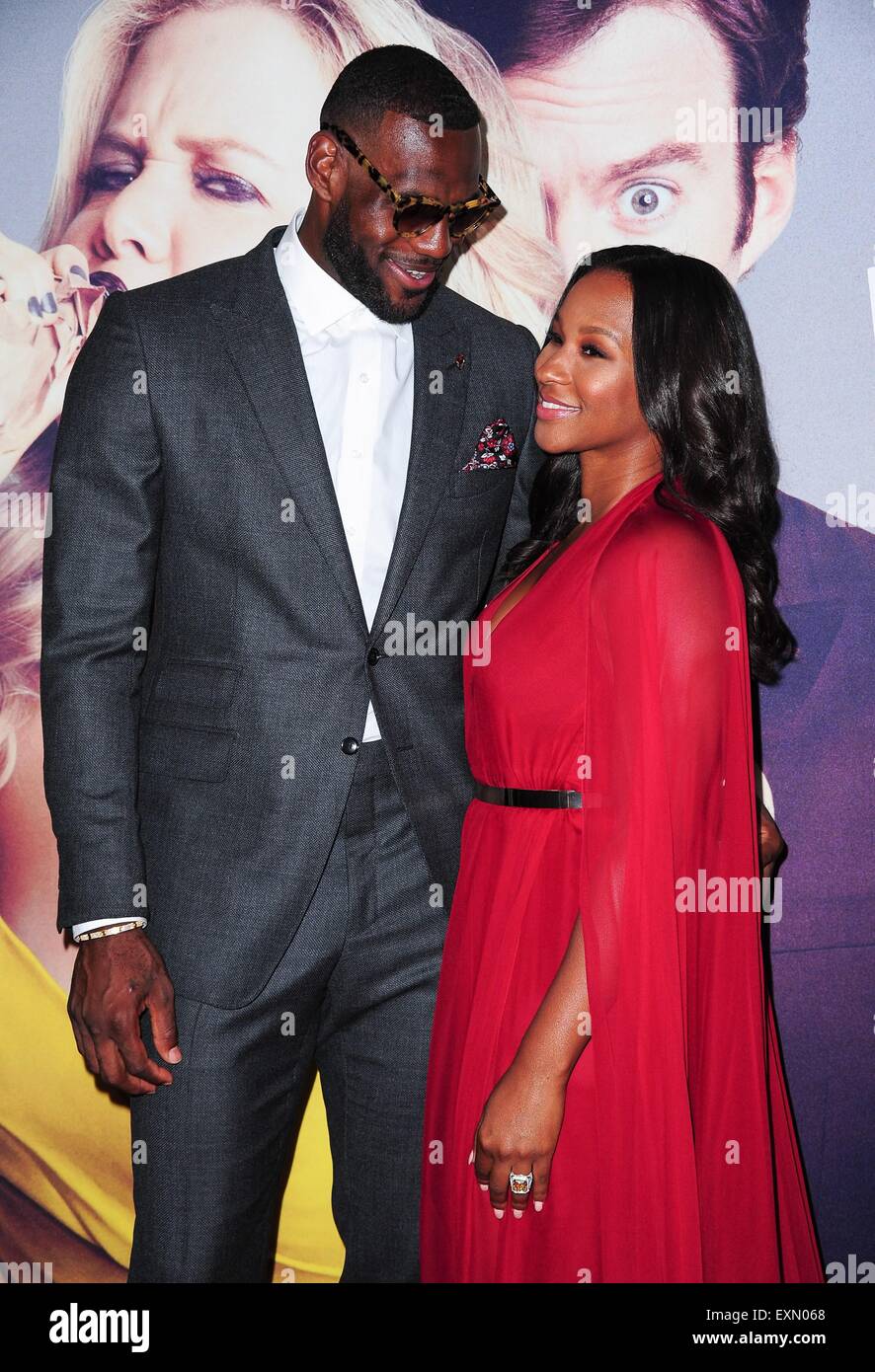 New York, NY, USA. 14th July, 2015. LeBron James, Savannah Brinson at ...