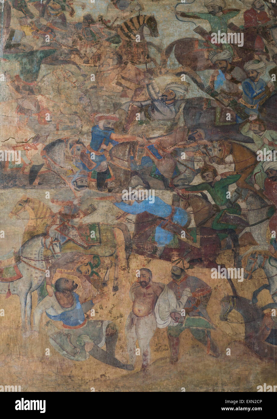 Colorful Old Mural Painting, Isfahan Province, Isfahan, Iran Stock ...