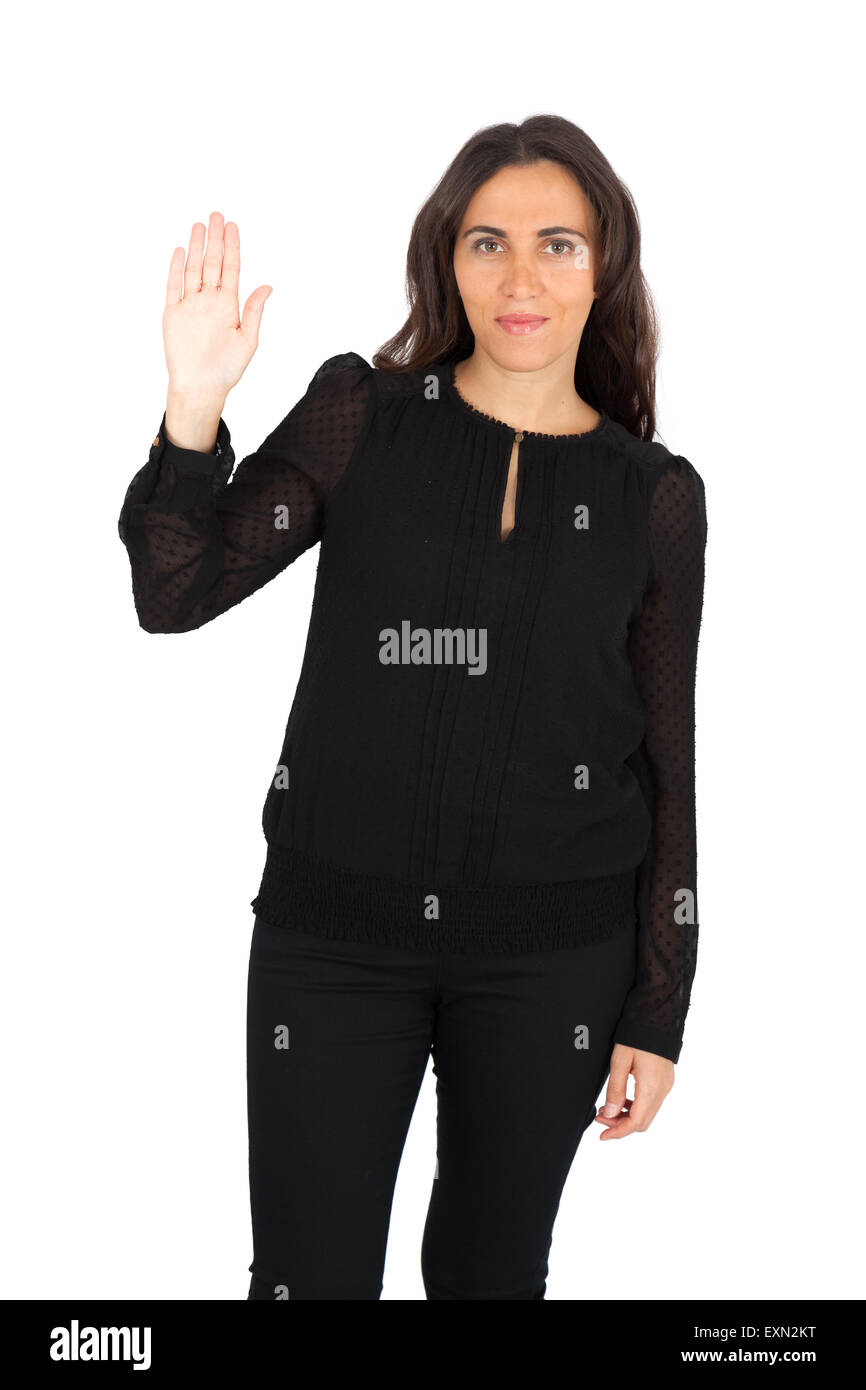 Beautiful woman doing different expressions in different sets of ...