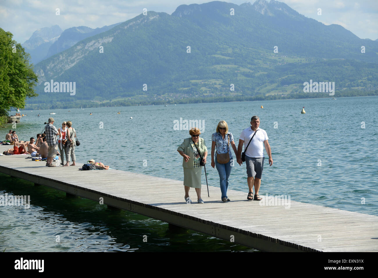 Lake Annecy France walking walks Stock Photo - Alamy