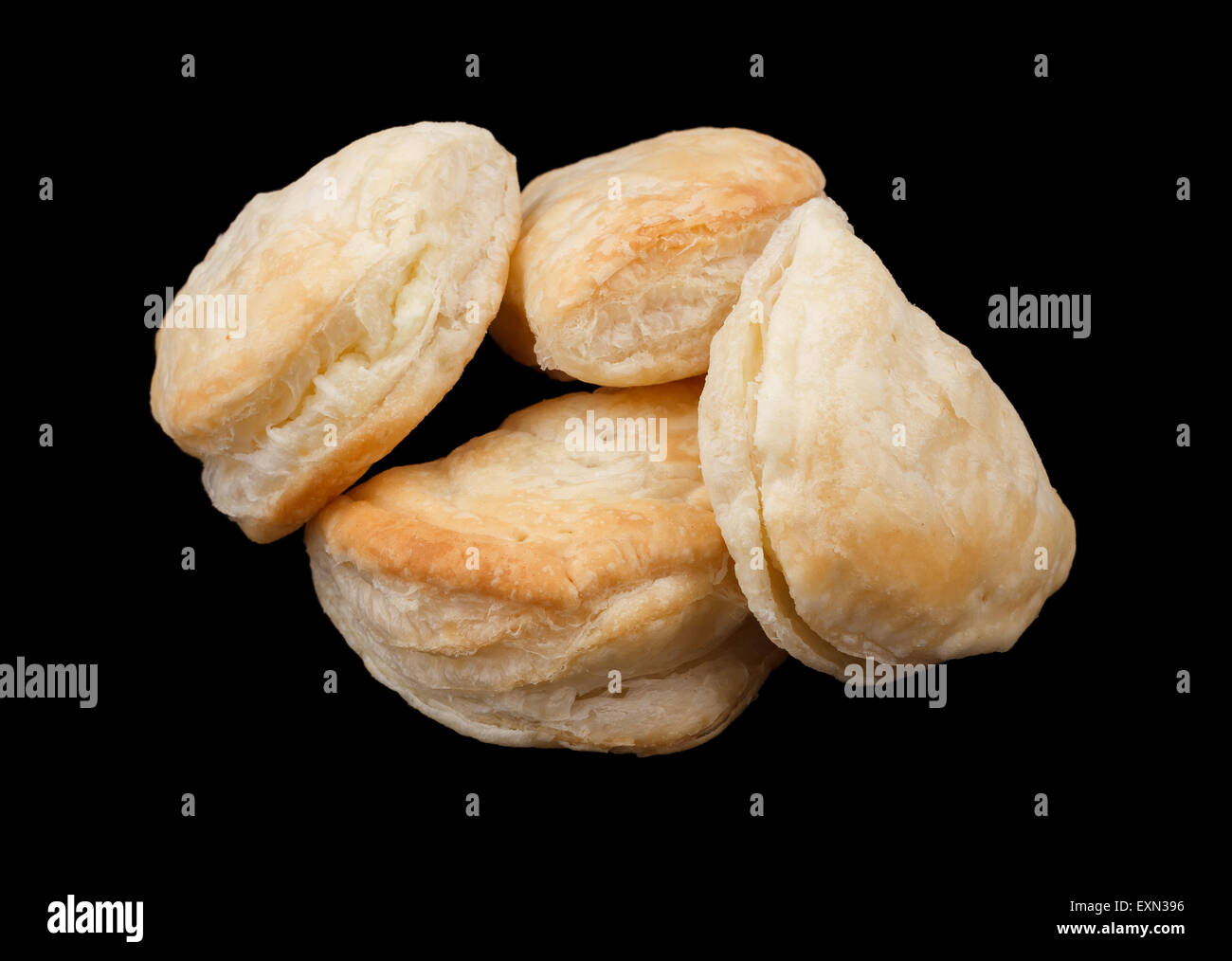 Tyropitakia (Greek Cheese Parcels) isolated on black Stock Photo - Alamy