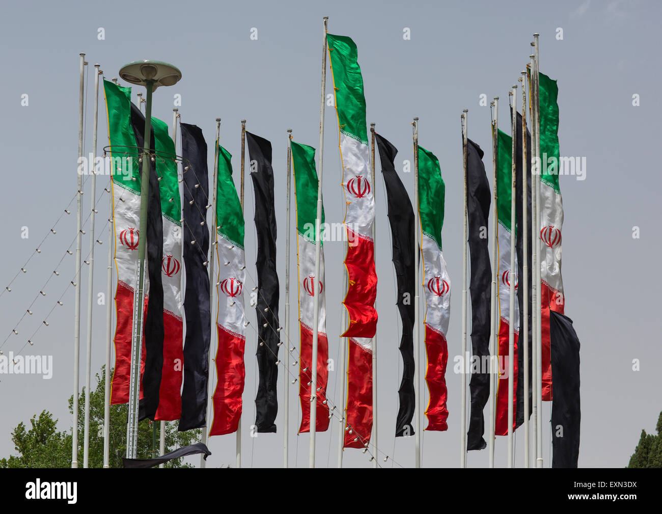 Iranian Flags, Isfahan Province, Isfahan, Iran Stock Photo - Alamy