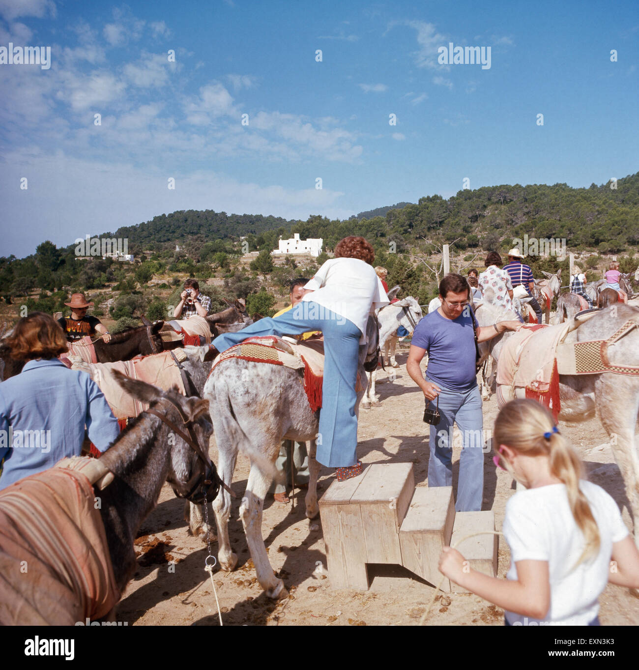 Eine Esel-Safari durch die Landschaft der kleinen balearischen Insel ...
