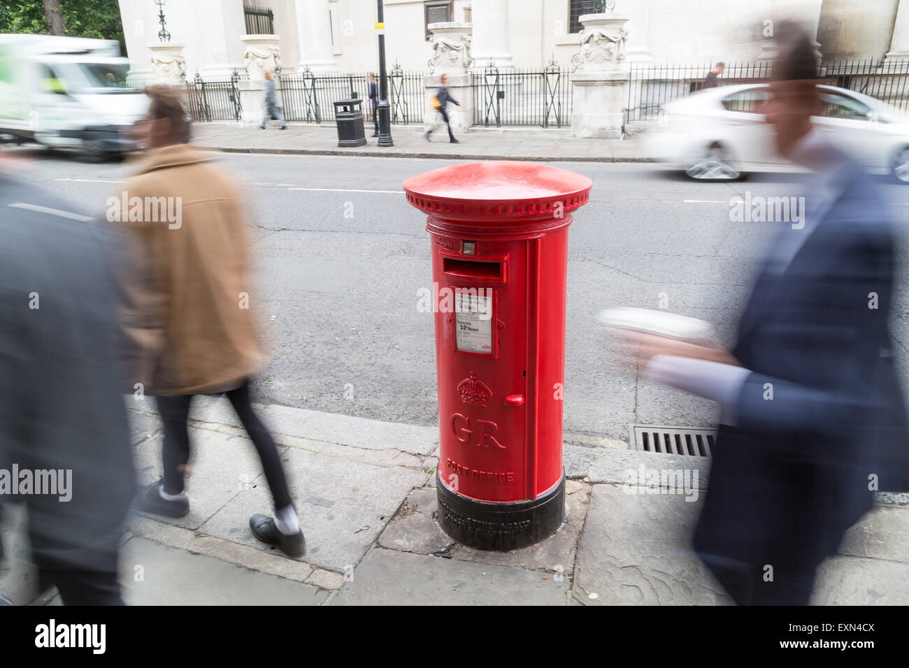 Traditional British red post box seen in London, UK Stock Photo - Alamy