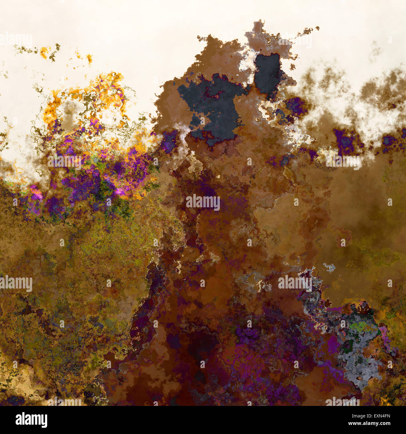 Abstract background design with color splashes in brown and violet ...