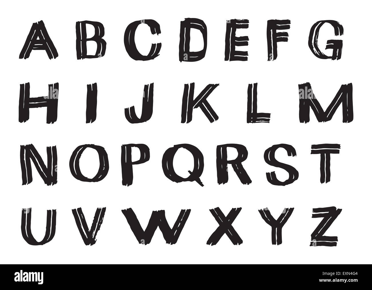 Vector illustration of the alphabet Stock Photo - Alamy