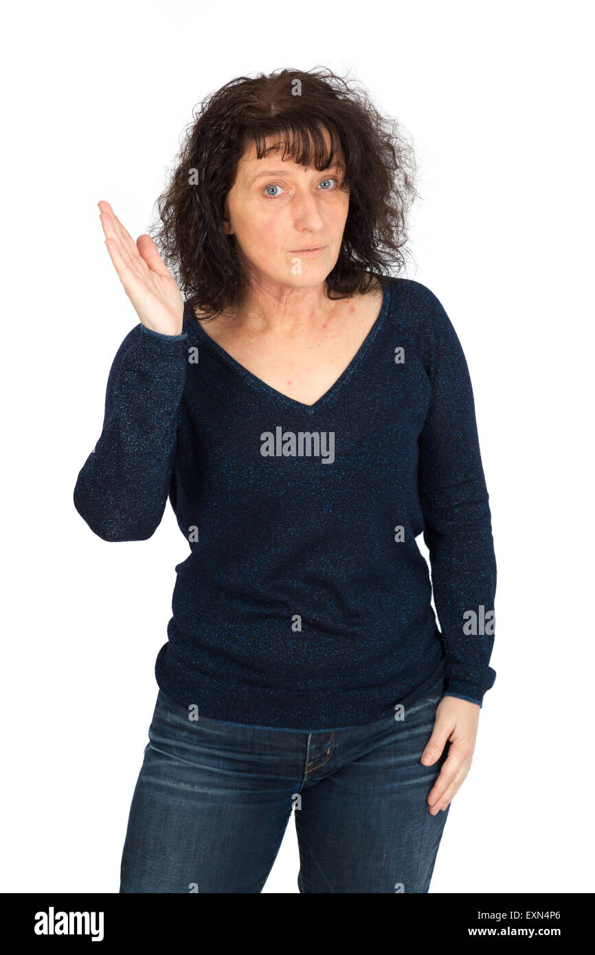 Beautiful woman doing different expressions in different sets of ...
