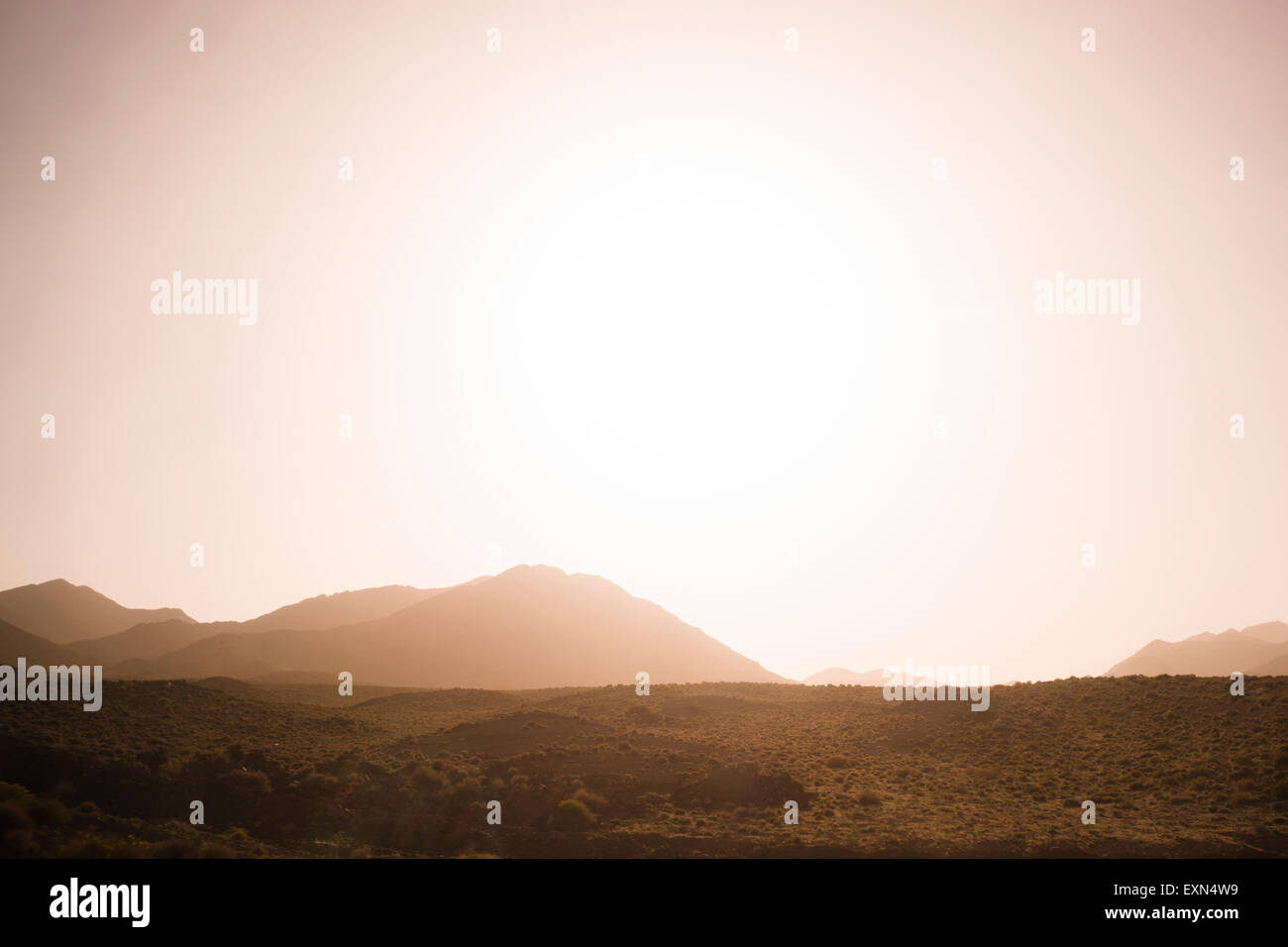 Iran, Isfahan, Landscape against the sun Stock Photo - Alamy