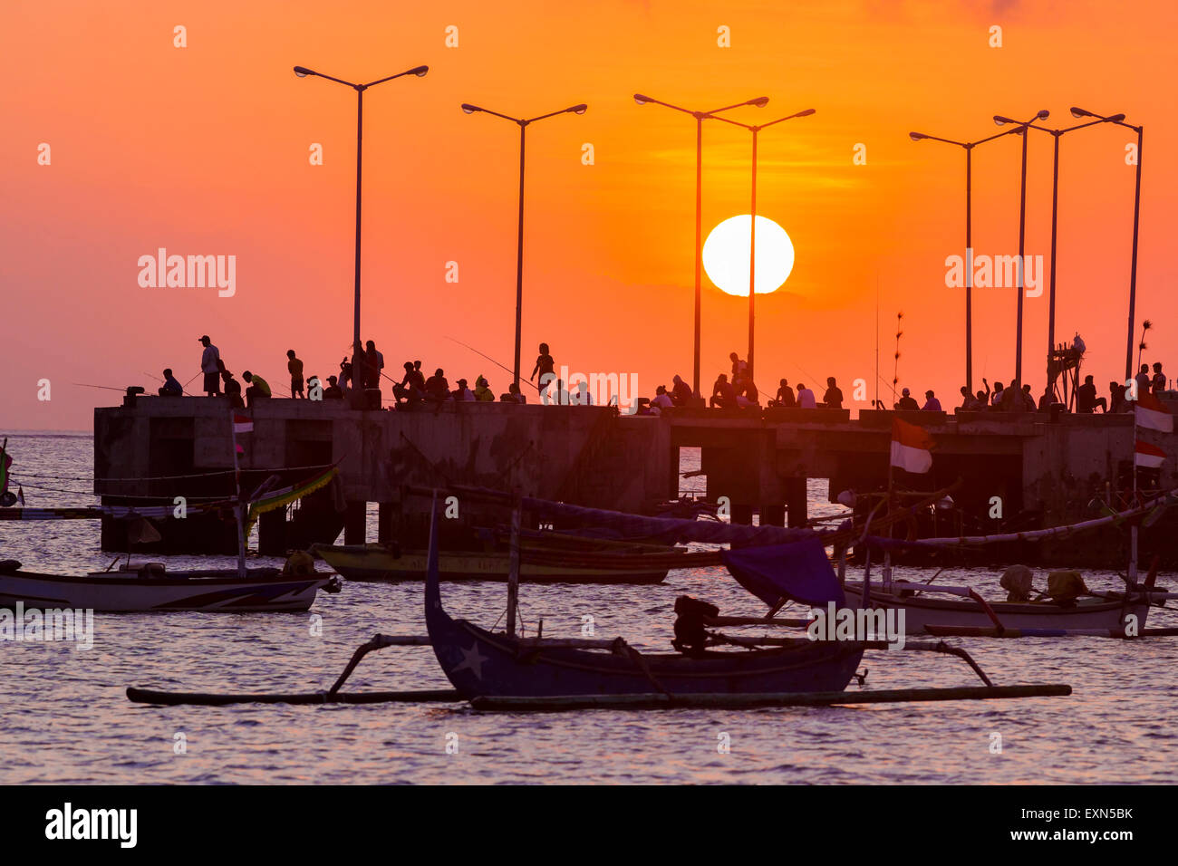 Indonesia, Bali, Jimbaran, Sunset at the ocean Stock Photo - Alamy