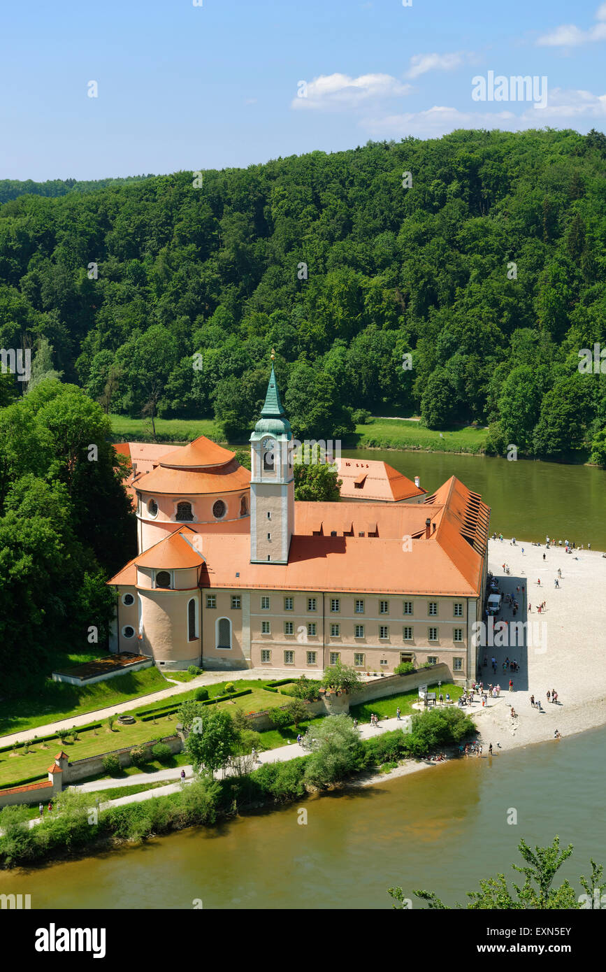 Germany, Bavaria, Lower Bavaria, Kelheim, View of Weltenburg Abbey with ...