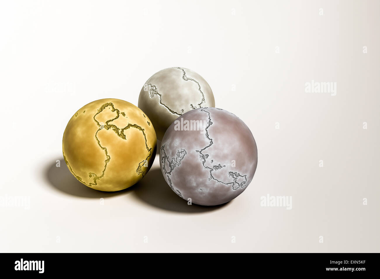 cracked balls isolated on white background Stock Photo - Alamy