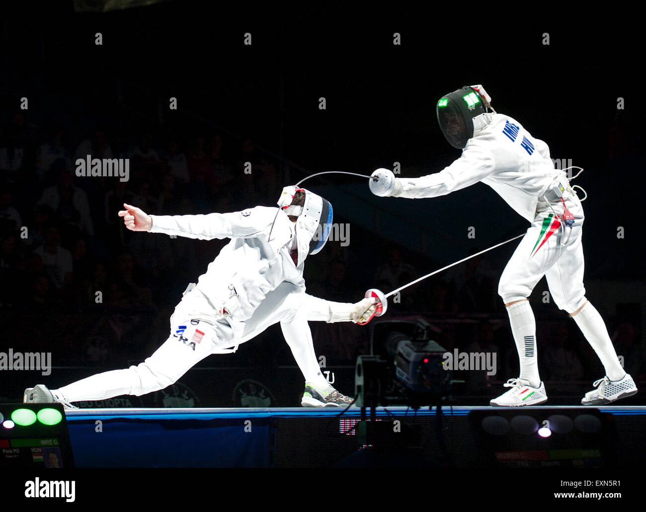 Moscow, Russia. 15th July, 2015. GEZA IMRE of Hungary and GAUTHIER ...