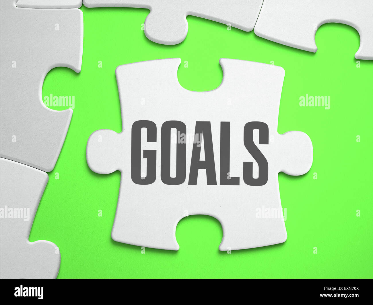 Goals - Jigsaw Puzzle with Missing Pieces Stock Photo - Alamy