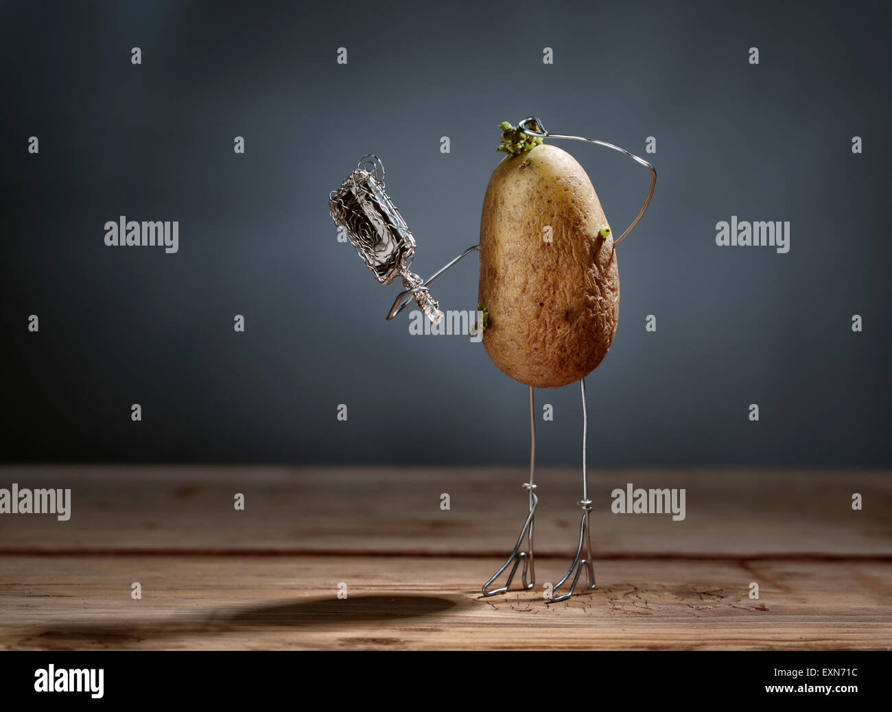Aging potato looking into mirror Stock Photo - Alamy