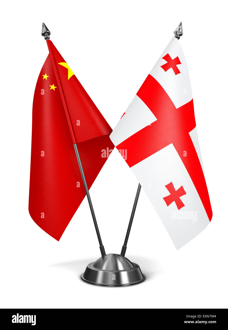 China and Georgia - Miniature Flags Stock Photo - Alamy