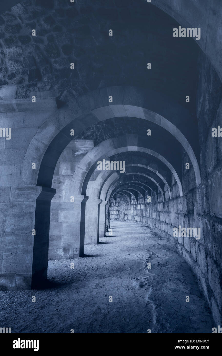 an old archway in the dark Stock Photo - Alamy