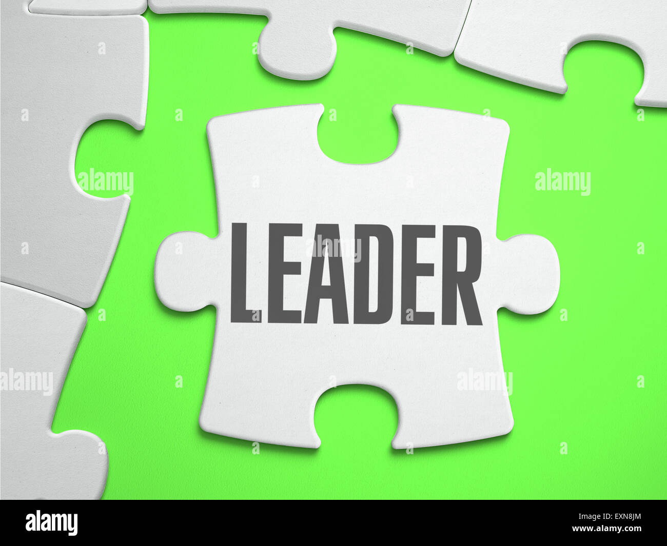 Leader - Jigsaw Puzzle with Missing Pieces Stock Photo - Alamy