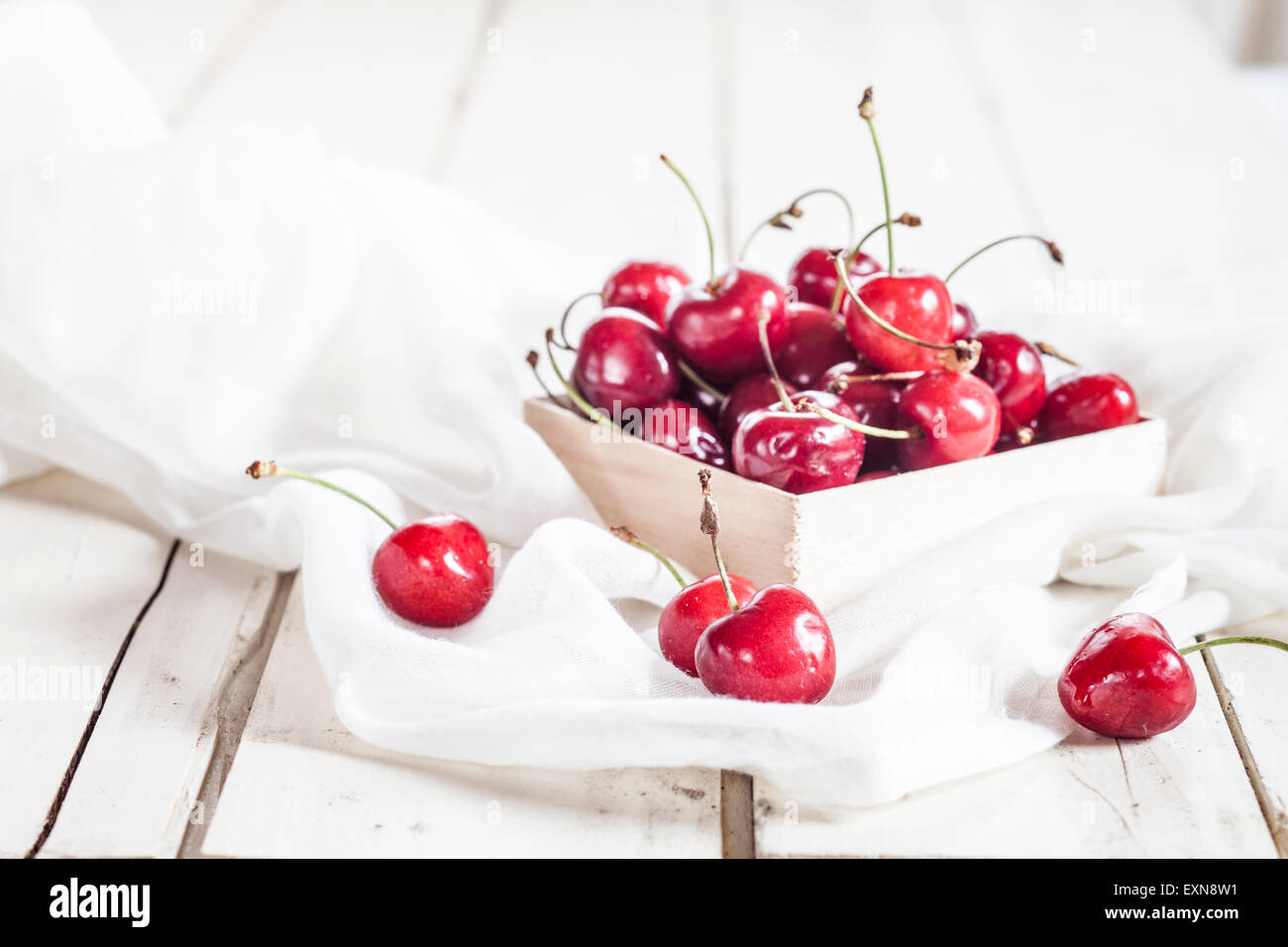 Bowl of cherries Stock Photo - Alamy