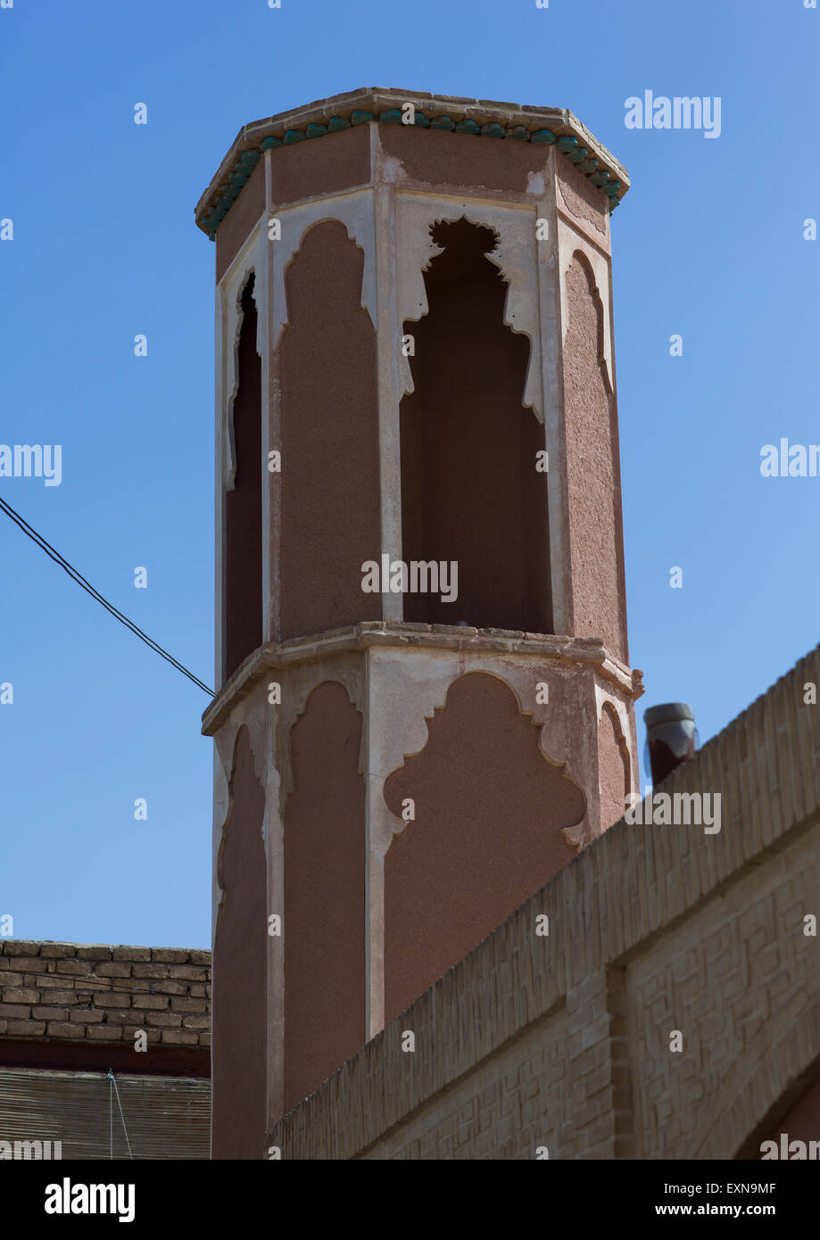 Windtower Of Traditional House, Isfahan Province, Kashan, Iran Stock ...