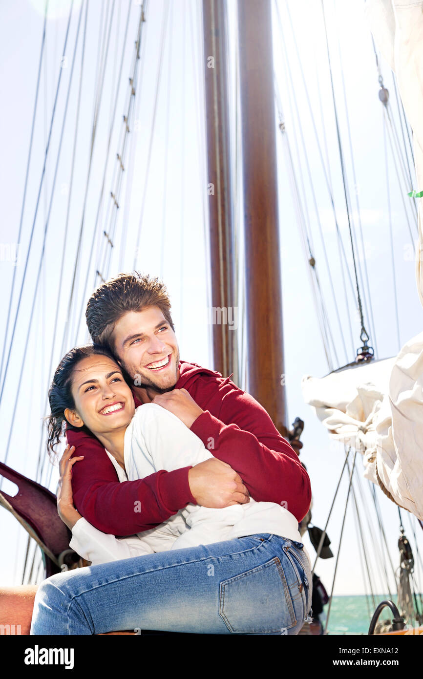 Couple hugging on ship hi-res stock photography and images - Alamy