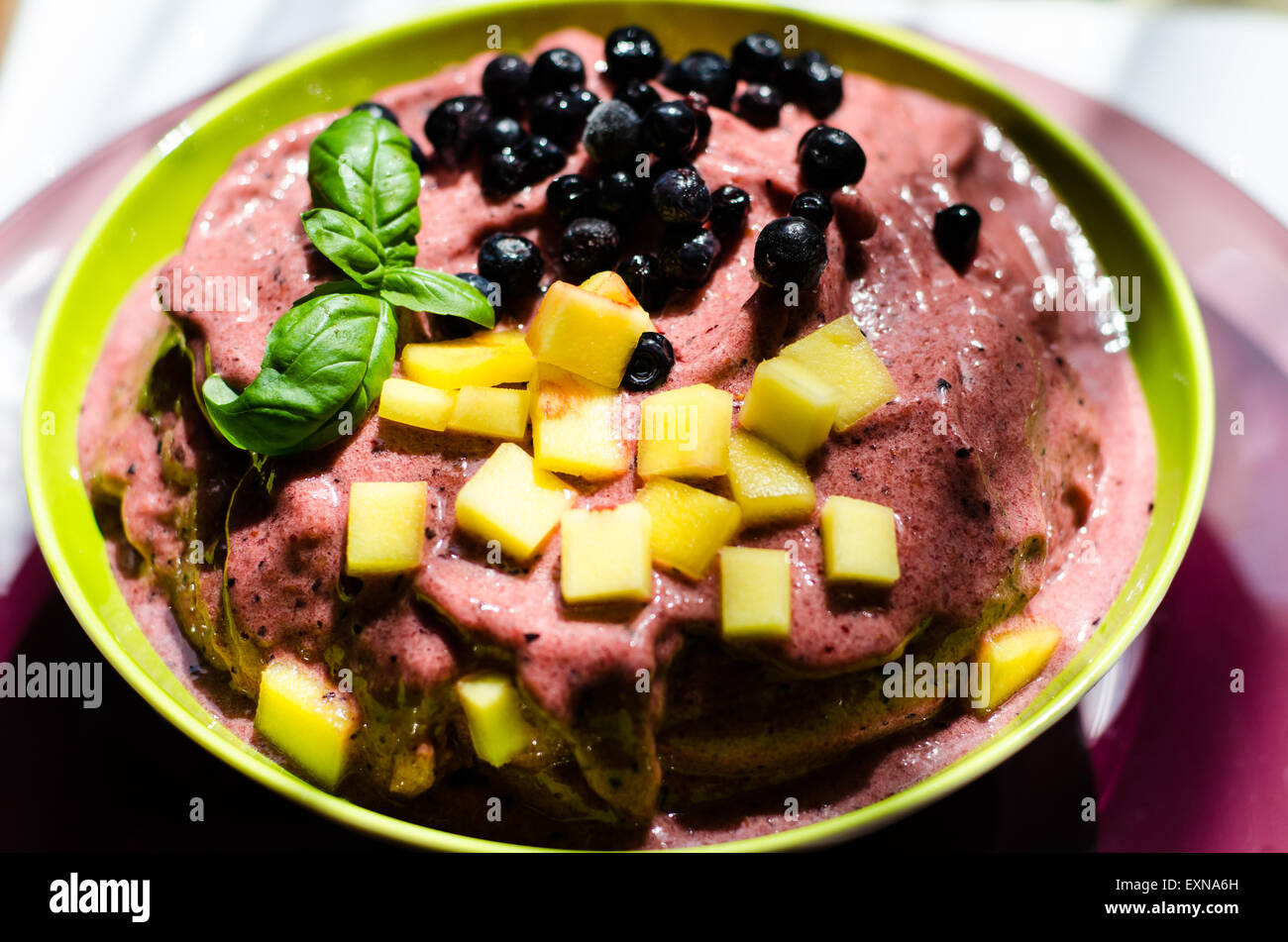 Light fruit breakfast Stock Photo - Alamy