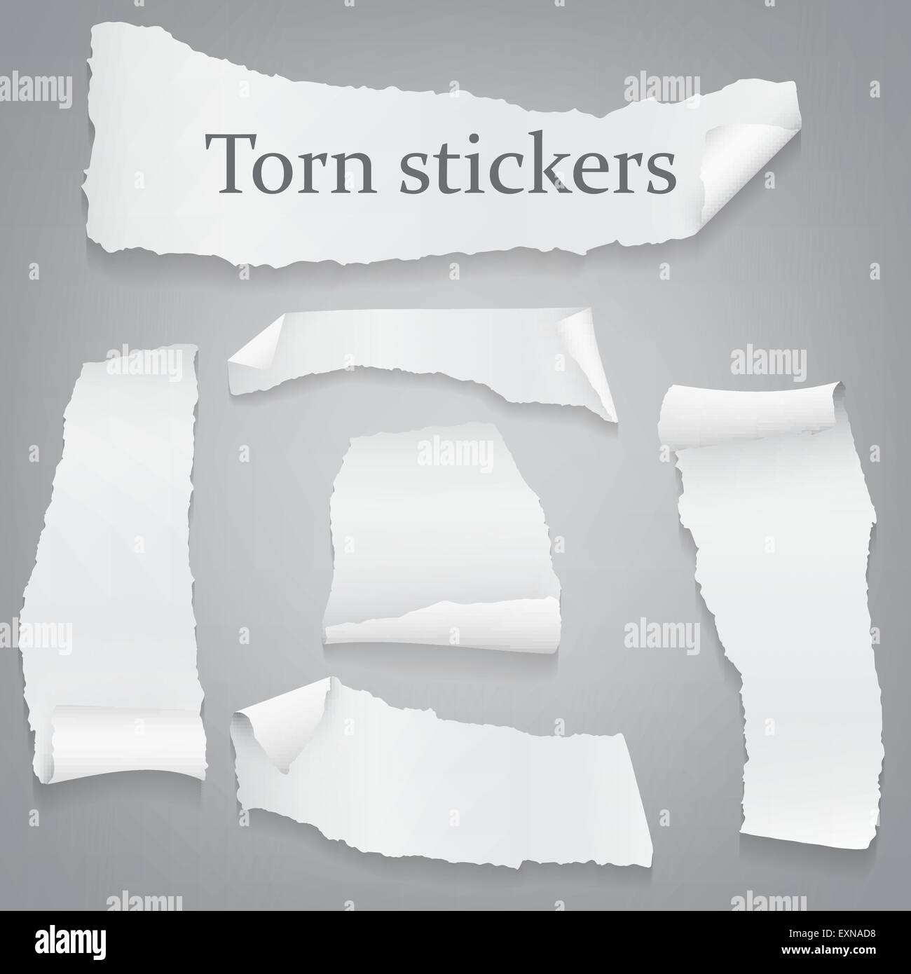 Ripped stickers Stock Vector Images - Alamy