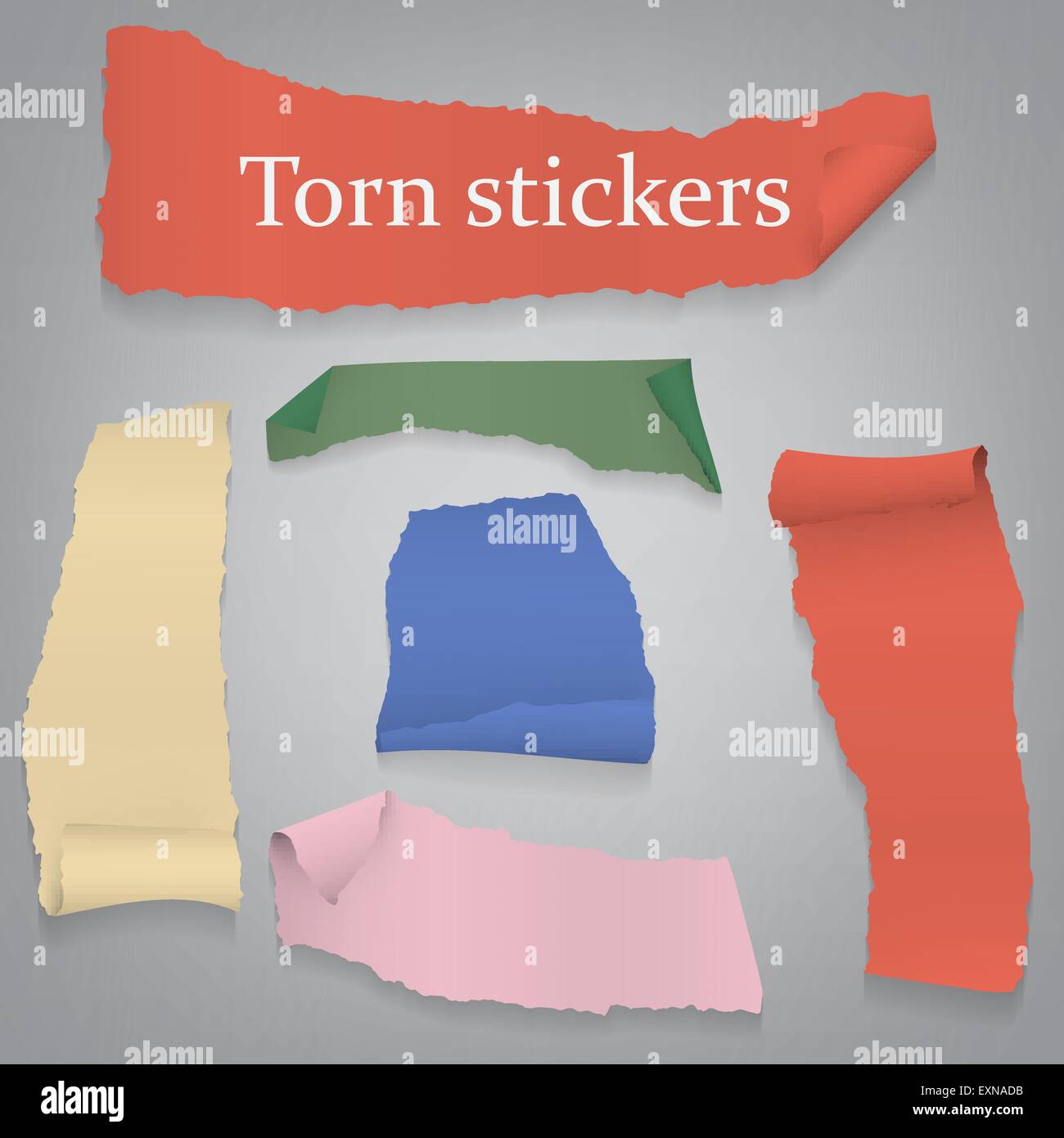 Torn stickers Stock Vector Images - Alamy