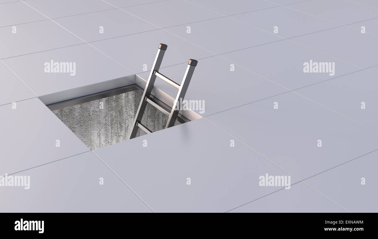 3D Rendering, ladder and duct Stock Photo - Alamy
