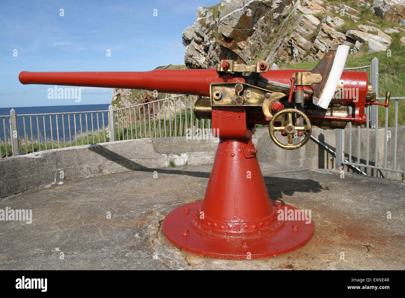 Shore based military gun at Fort Dunree,former military camp now a ...