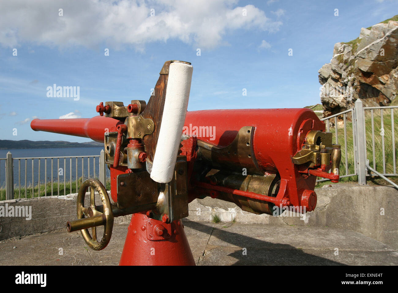 Shore based military gun at Fort Dunree,former military camp now a ...