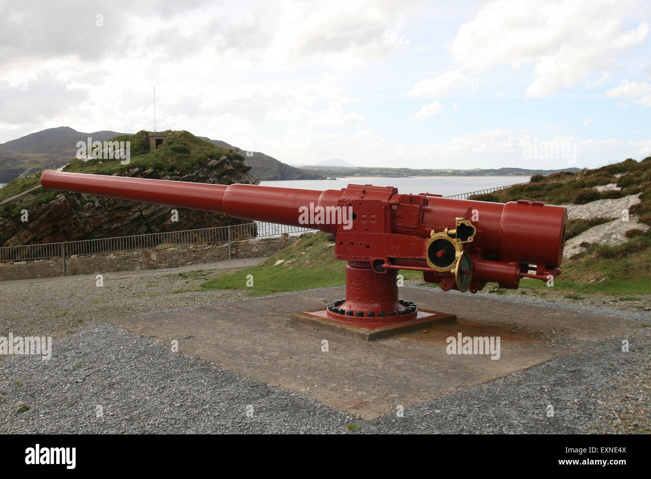 Shore based military gun at Fort Dunree,former military camp now a ...