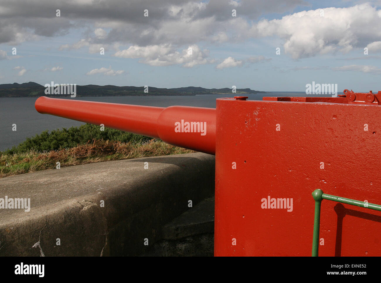Shore based military gun at Fort Dunree,former military camp now a ...