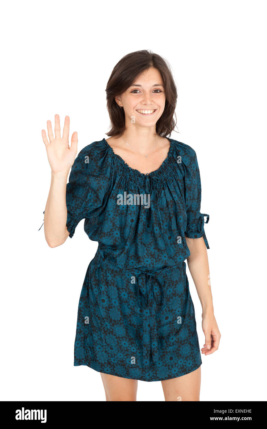 Beautiful woman doing different expressions in different sets of ...