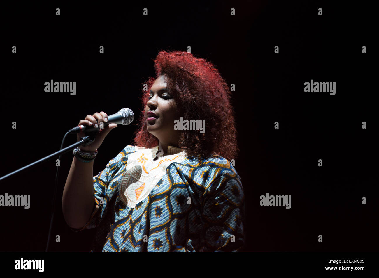 Rome, Italy. 14th July, 2015. Baba Sissoko, African singer and musician ...