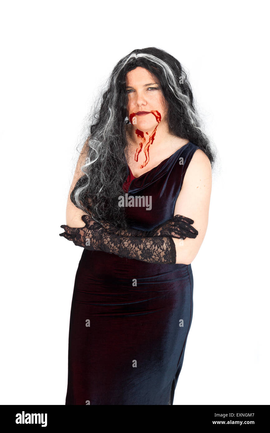 Vampire woman arms crossed hi-res stock photography and images - Alamy