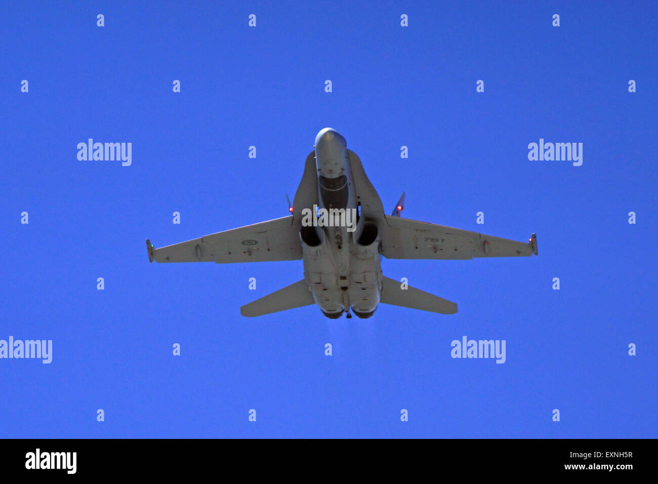 F-18 Hornet jet fighter flying at 2015 Air Show Stock Photo - Alamy