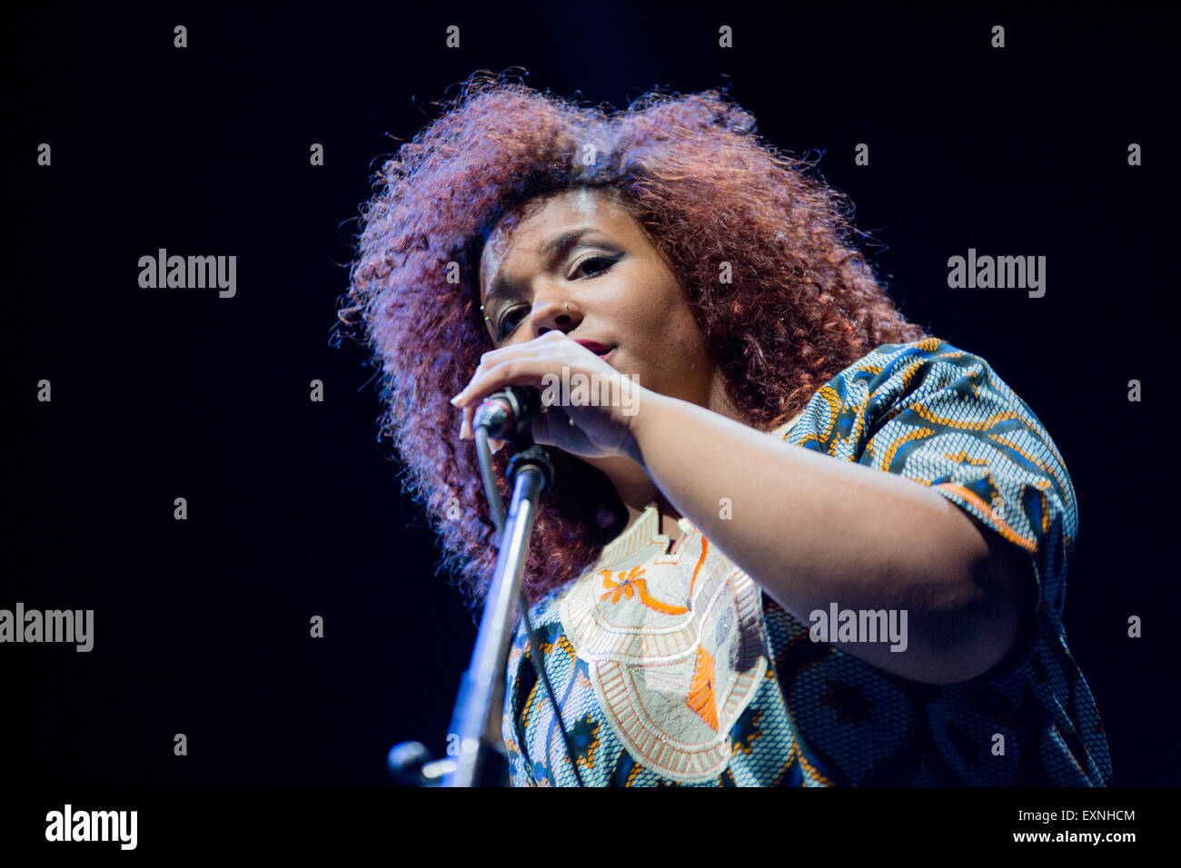 Rome, Italy. 14th July, 2015. Baba Sissoko, African singer and musician ...