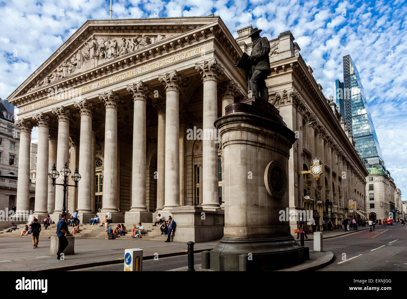 The Royal Exchange Building, London, England Stock Photo - Alamy