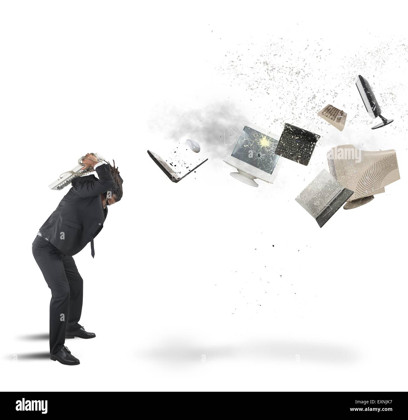 Stressed out from work Stock Photo - Alamy