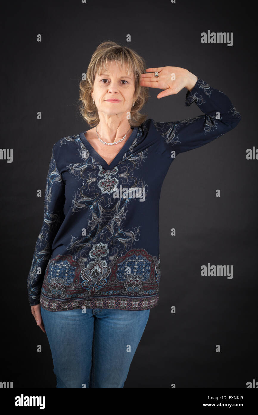 Beautiful woman doing different expressions in different sets of ...