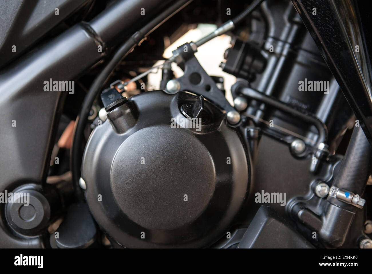 This is close up of motorbike engine Stock Photo - Alamy